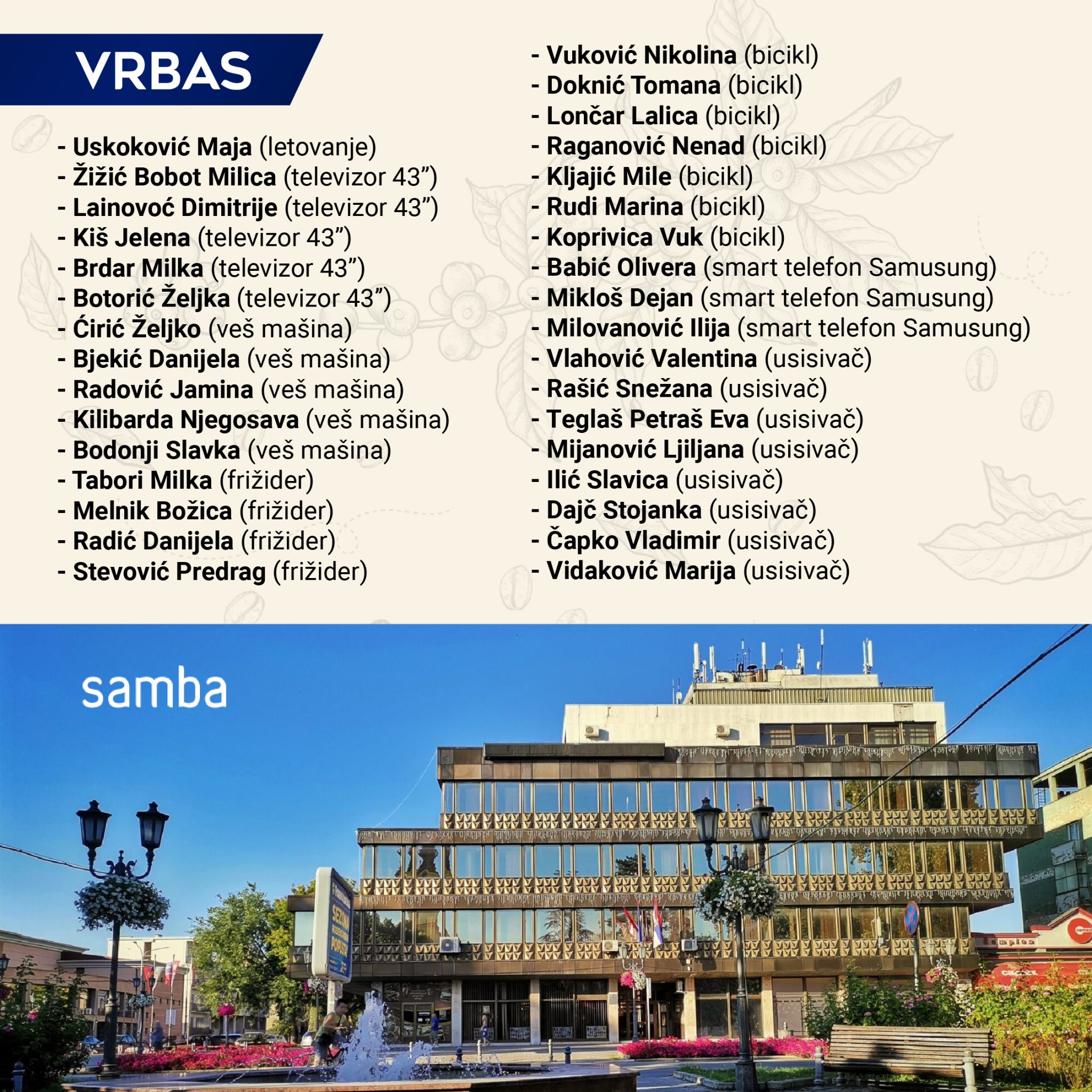 Nagradna Igra - Samba kafa