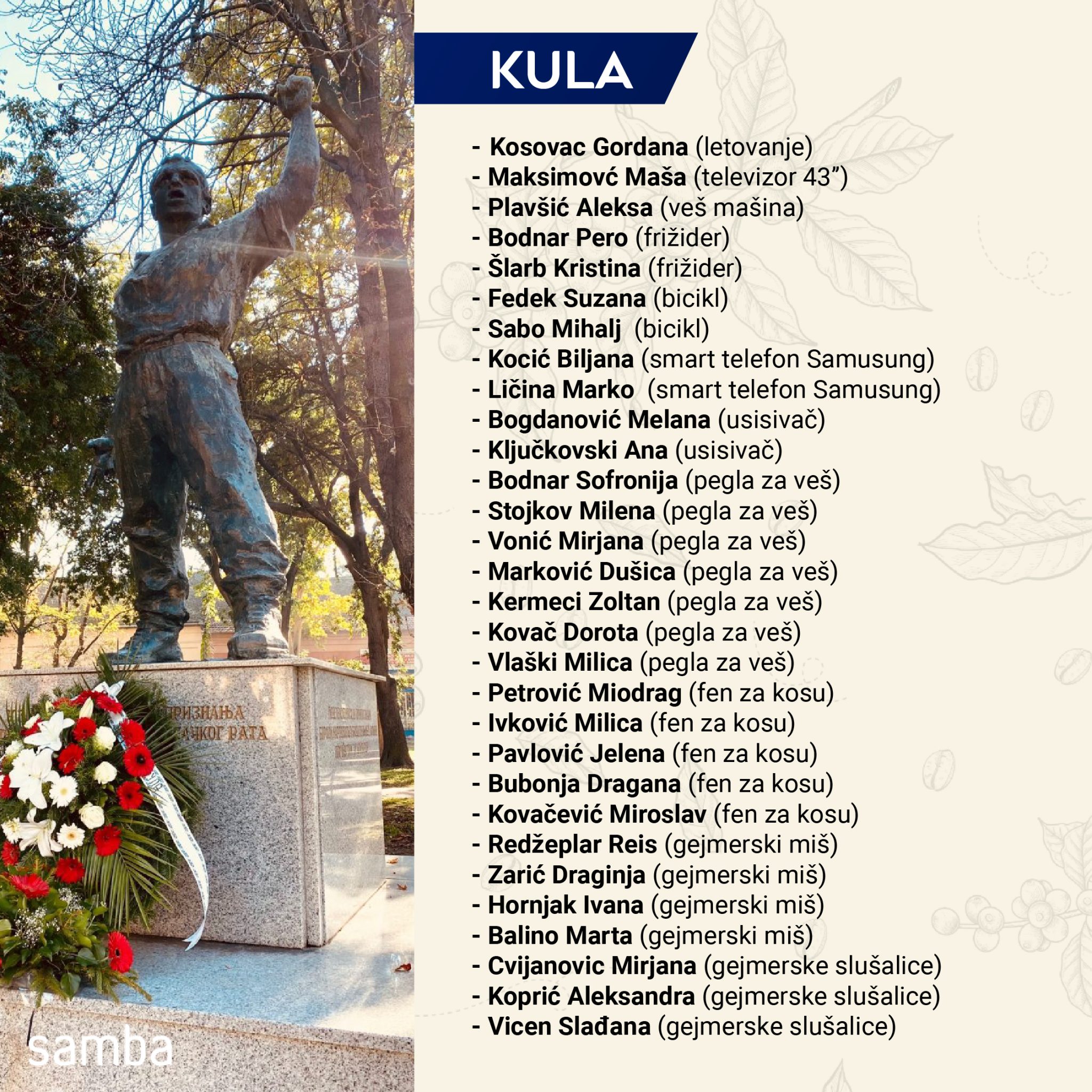 Nagradna Igra - Samba kafa