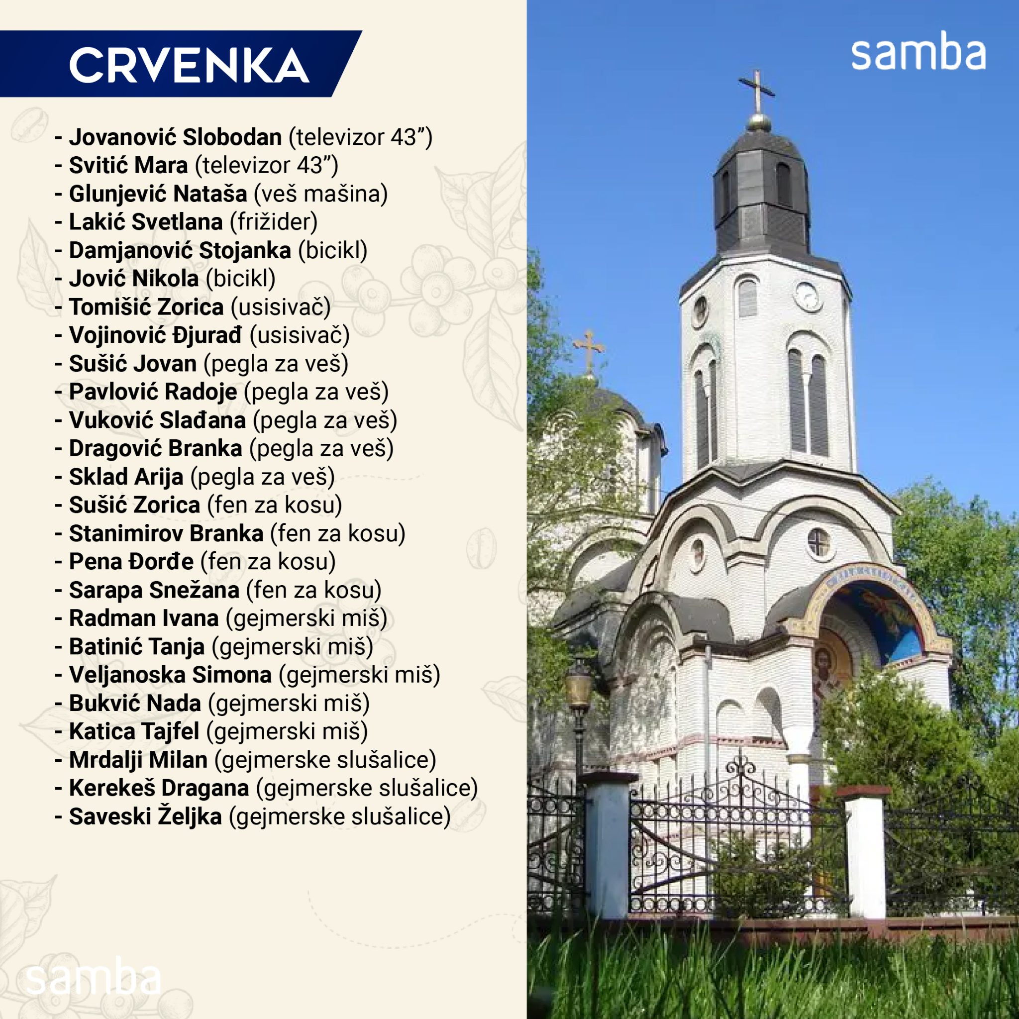 Nagradna Igra - Samba kafa