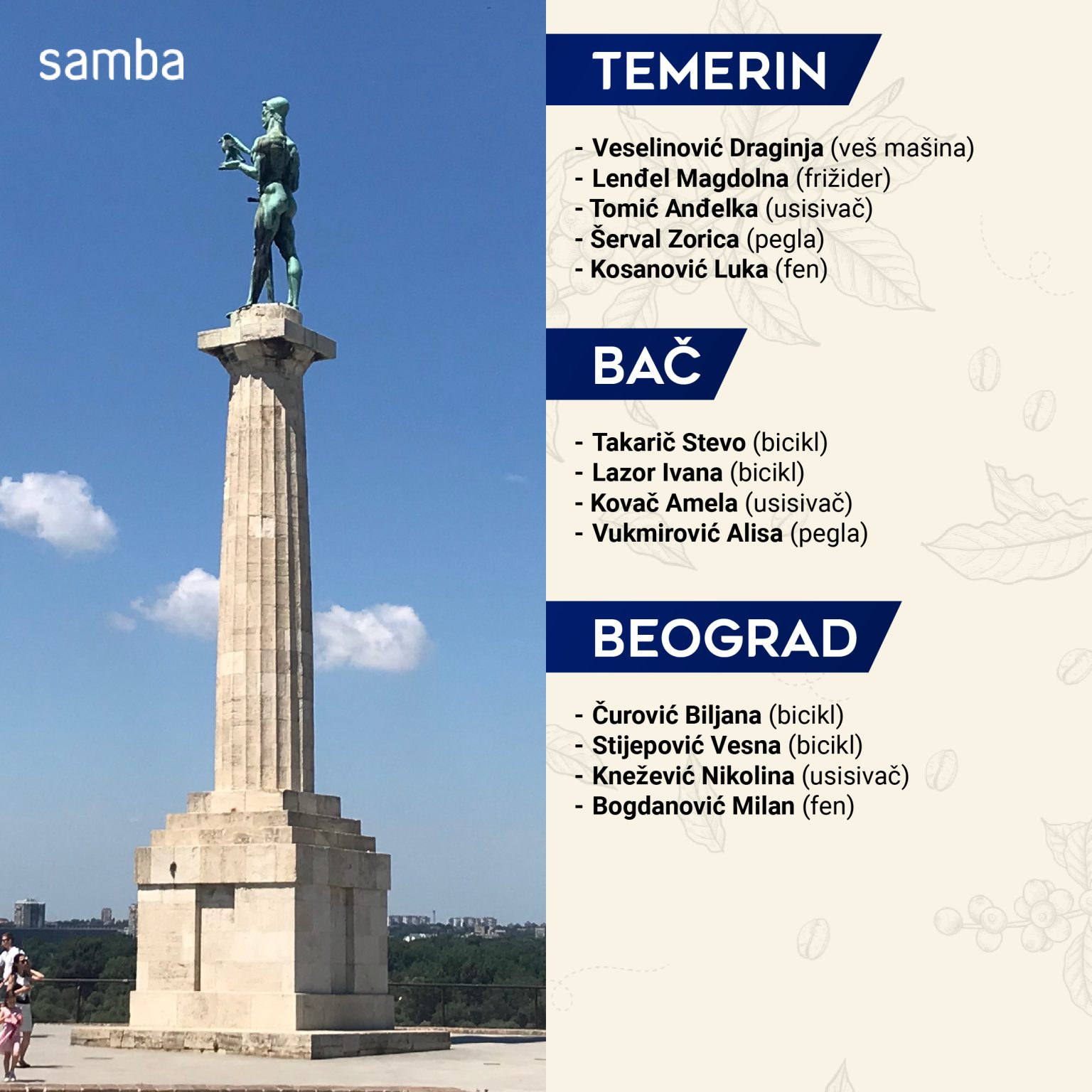 Nagradna Igra - Samba kafa